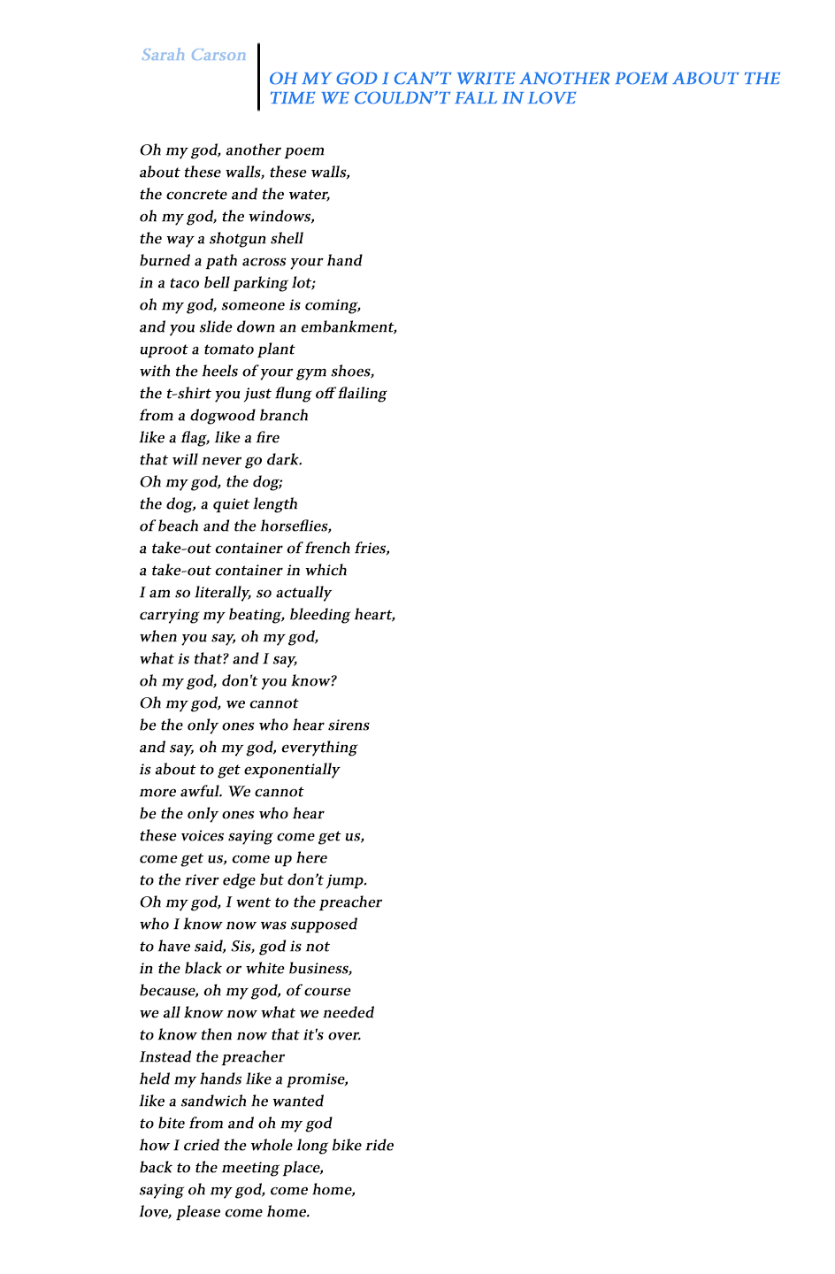 Sixth Finch - Summer 2015 - Sarah Carson - OH MY GOD I CAN'T WRITE ...