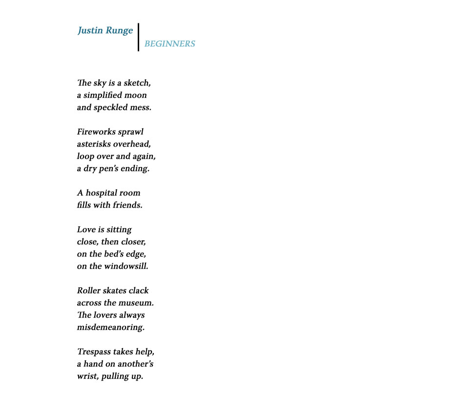 Sixth Finch - Winter 12 - Justin Runge - BEGINNERS